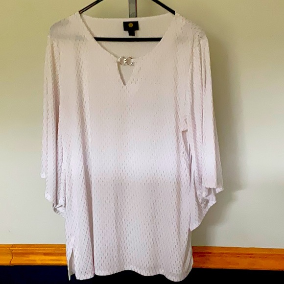 JM Collection | Tops | Ladies Jm Collection 34 Inch Sleeve Blouse V ...